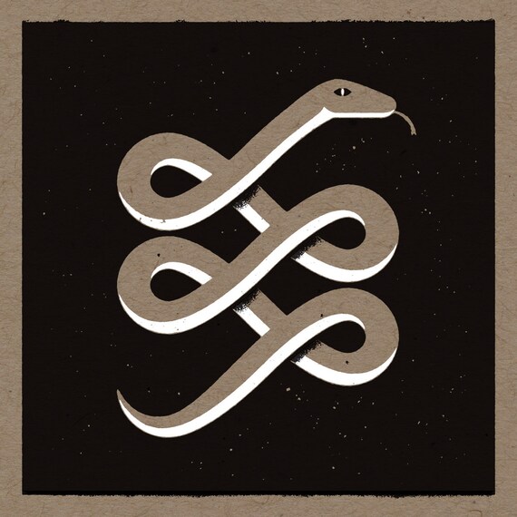 Serpent Print Printed on 100% Recycled French Paper 100 lb. | Etsy