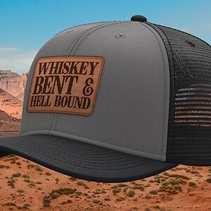 Whiskey Bent and Hell Bound SVG File for Hat Patches | Digital Download for Cricut, Silhouette ...