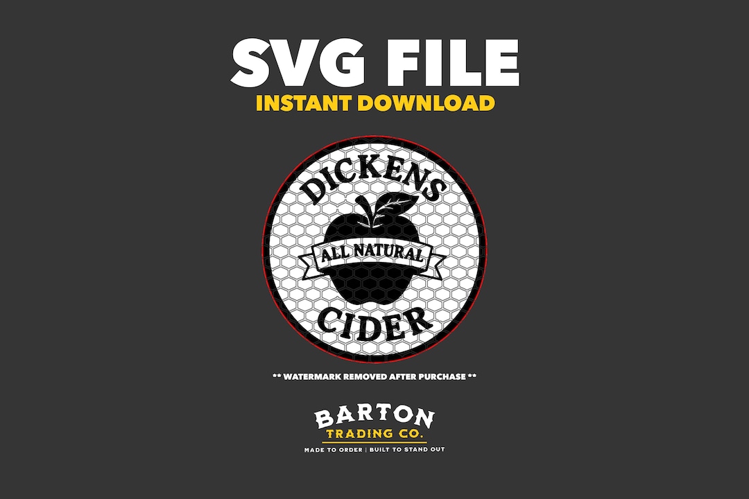 Dickens Cider Patch SVG – Adult Humor Hat Patch File + Free PNG – Funny ...