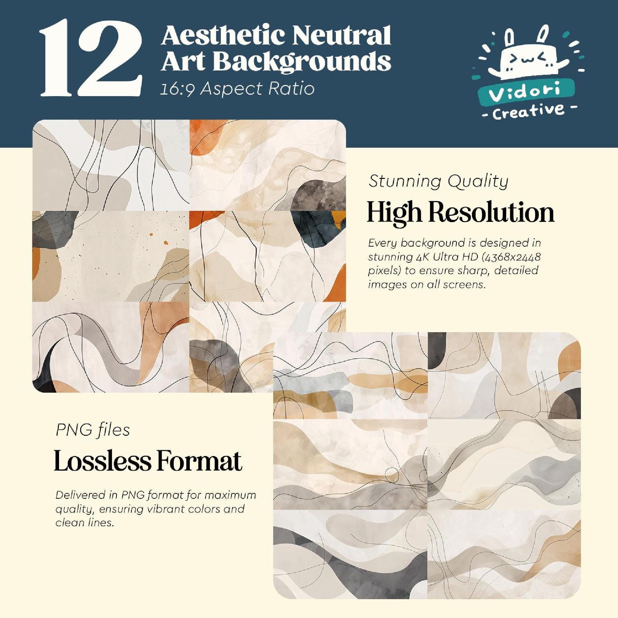 Neutral Aesthetic Line Art Desktop Screensaver Wallpapers in 4K Quality ...