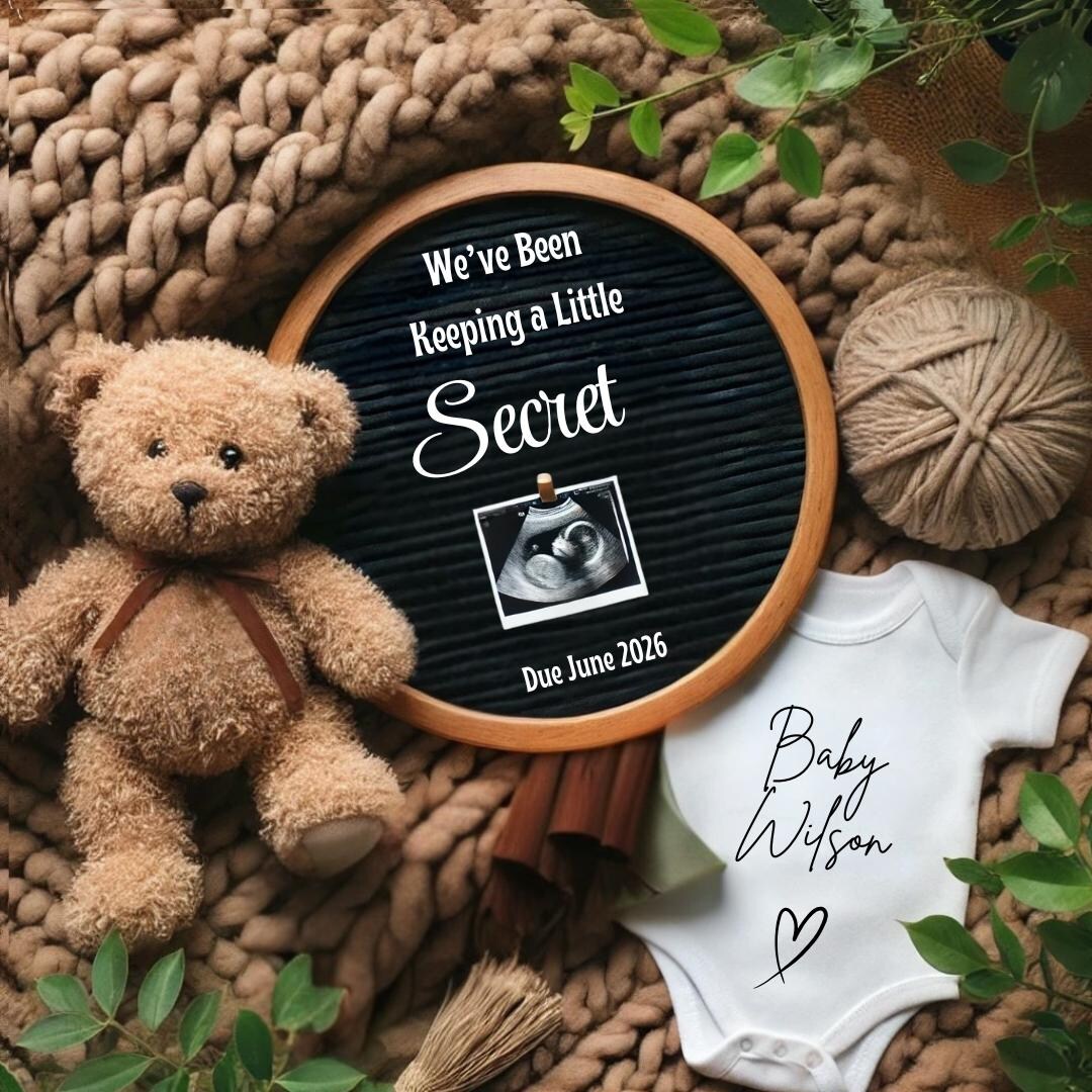 Simple Digital Pregnancy Announcement | Ultrasound Reveal | "we've Been ...