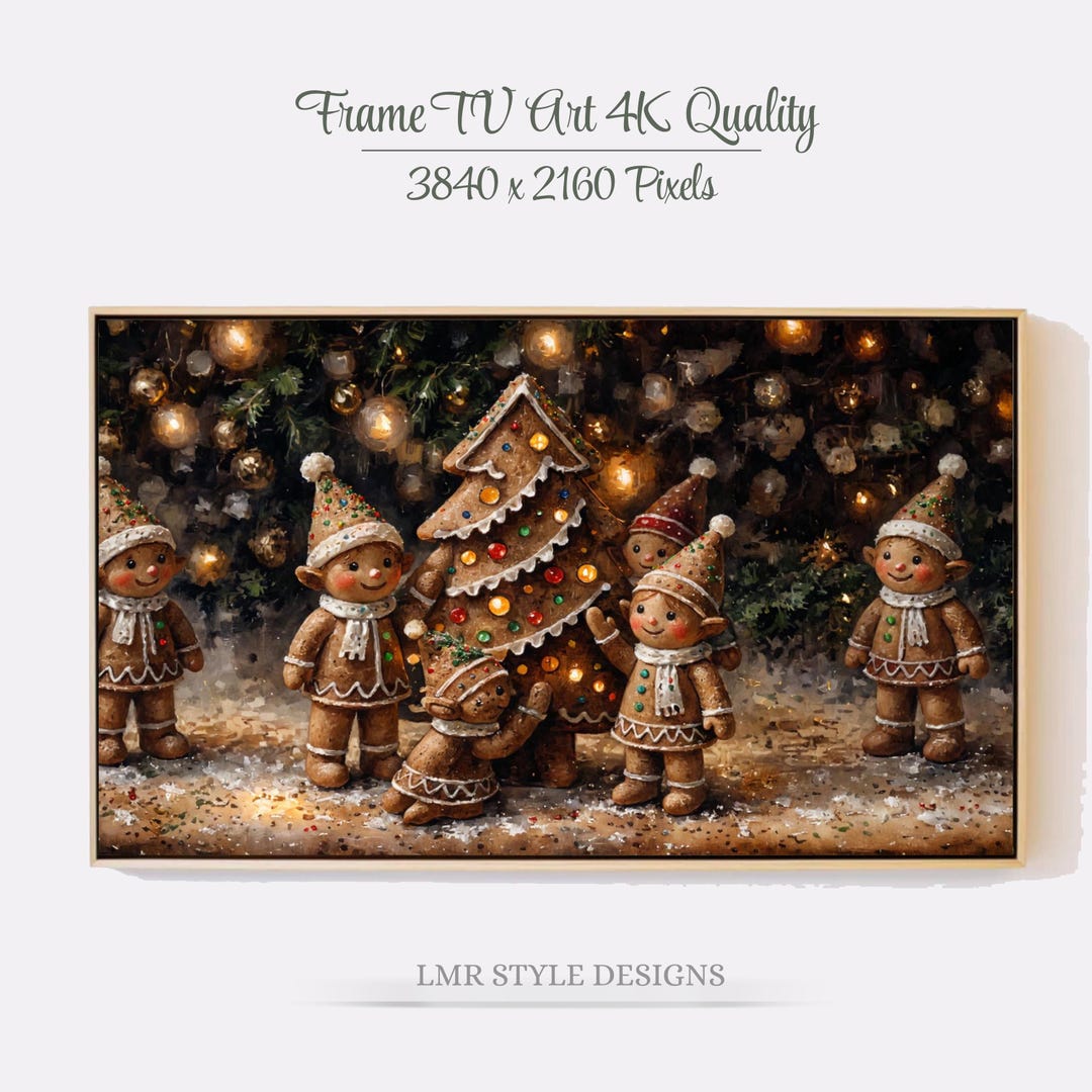 Christmas Elves Frame TV Art | 4K UHD Samsung Frame Art | Playful ...