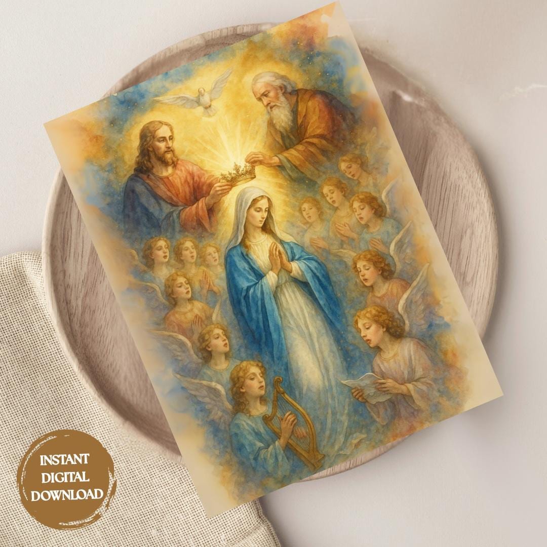 Coronation of the Virgin Mary Print | Holy Trinity Catholic Art | God ...