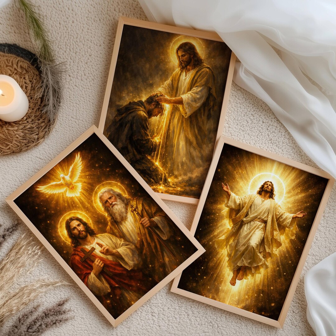 Christian Wall Art Set of 3 | Powerful Jesus Healing Hands Religious ...