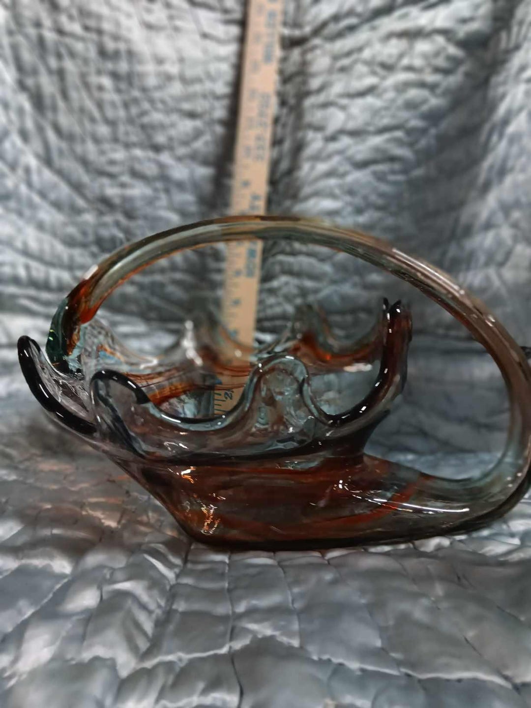 Sooner Ozark Arklahoma Glass Handled Basket - Etsy