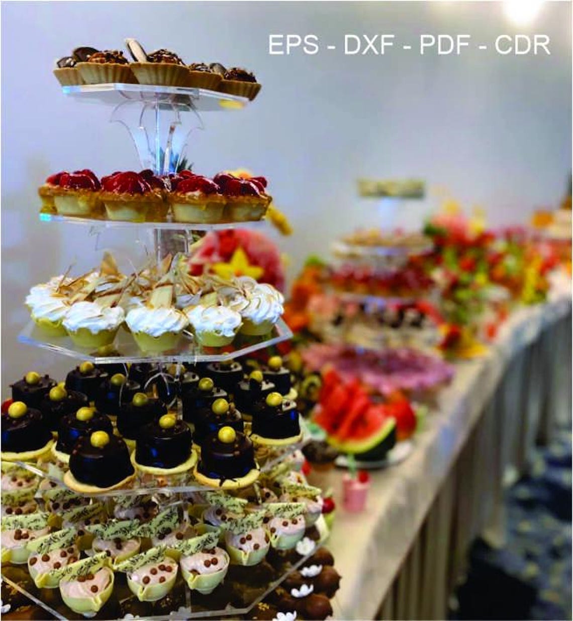 6-tier Hexagonal Cake Stand for Candy Bar - Etsy