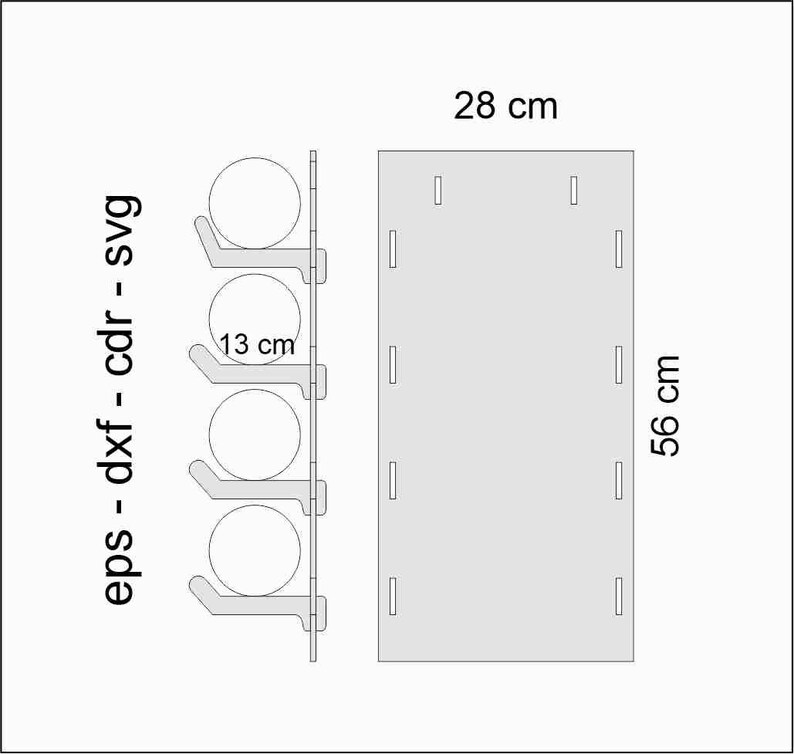 Laser Cut Vinyl Roll Holder – 4 Roll Storage Rack Digital File – Svg ...