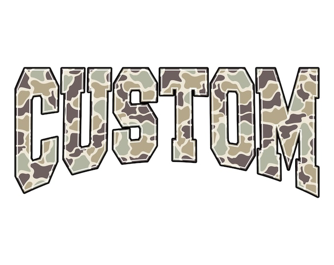 Personalized Custom Vintage Camo Name, Custom Camouflage Png - Etsy