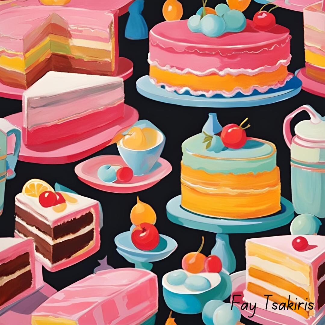 Digital Retro Post Modern 80s Food Painting Art - Etsy