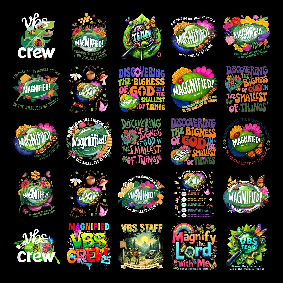 VBS 2025 Magnified Smallest Insects Adventure Png Bundle, Christian Png ...