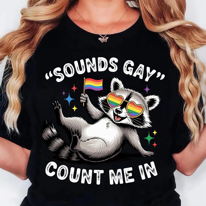 Raccoon Pride LGBT Png Bundle, Cute Rainbow Bow LGBTQ+ Png, Funny Pride ...