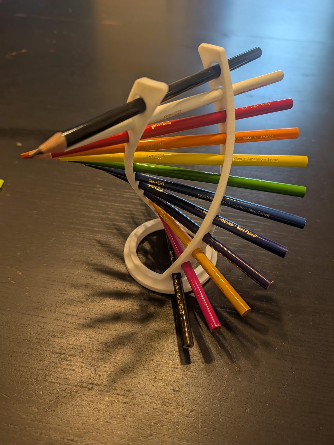 DNA Helix Pencil Holder - 3D Printed Spiral Desk Organizer - STEM ...