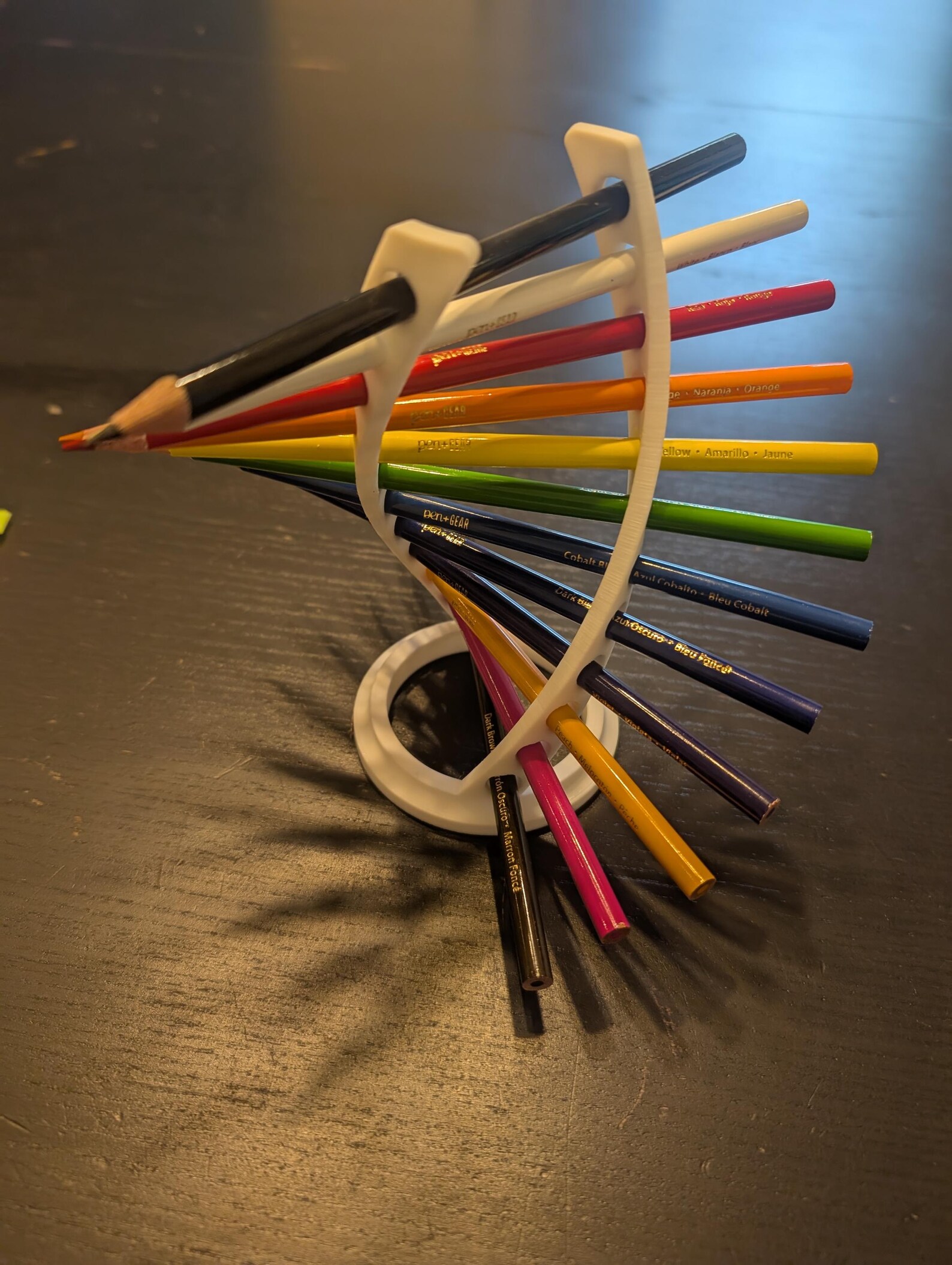 DNA Helix Pencil Holder - 3D Printed Spiral Desk Organizer - STEM ...