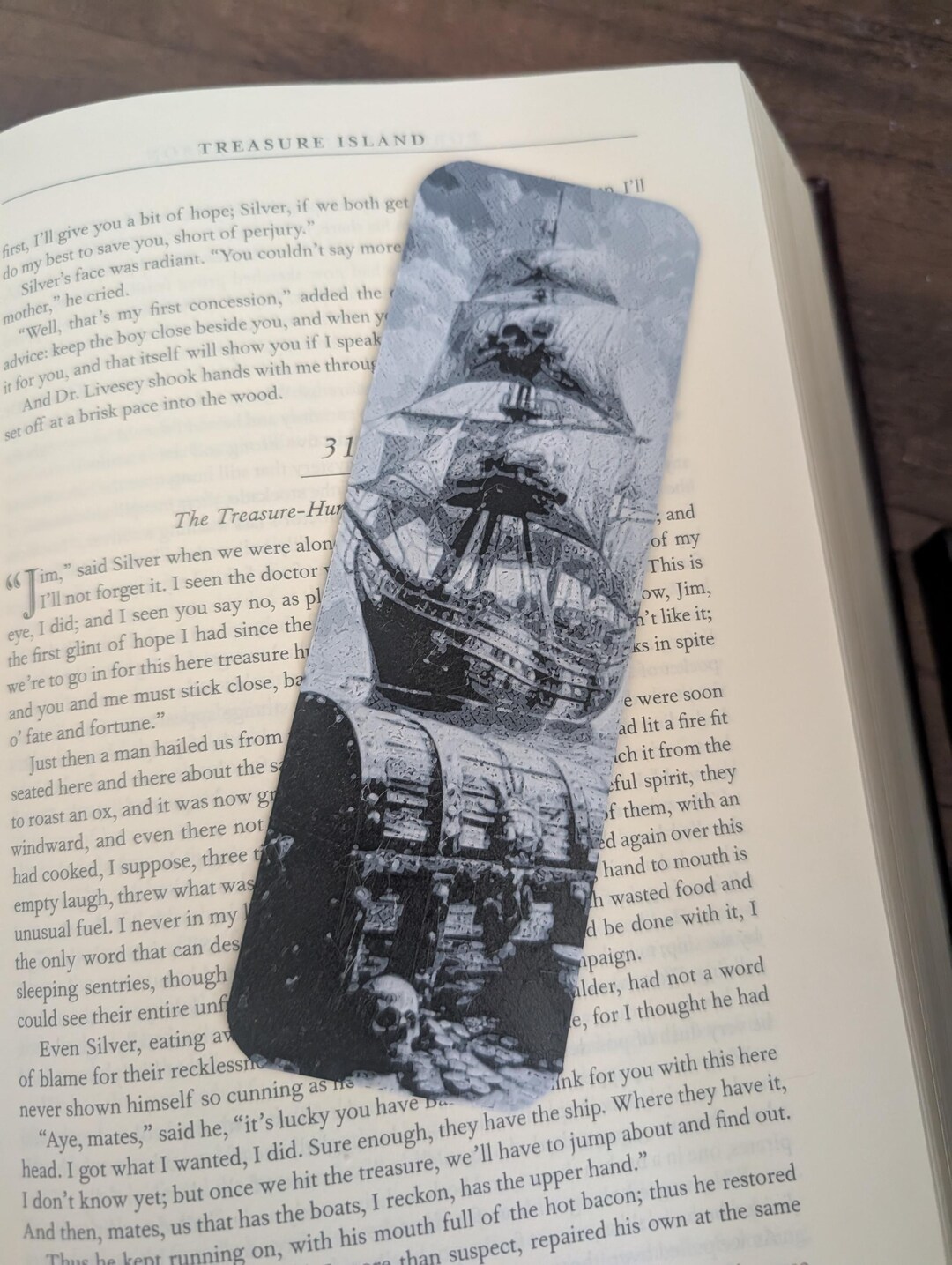 Pirate Ship and Treasure Chest Bookmark - Etsy