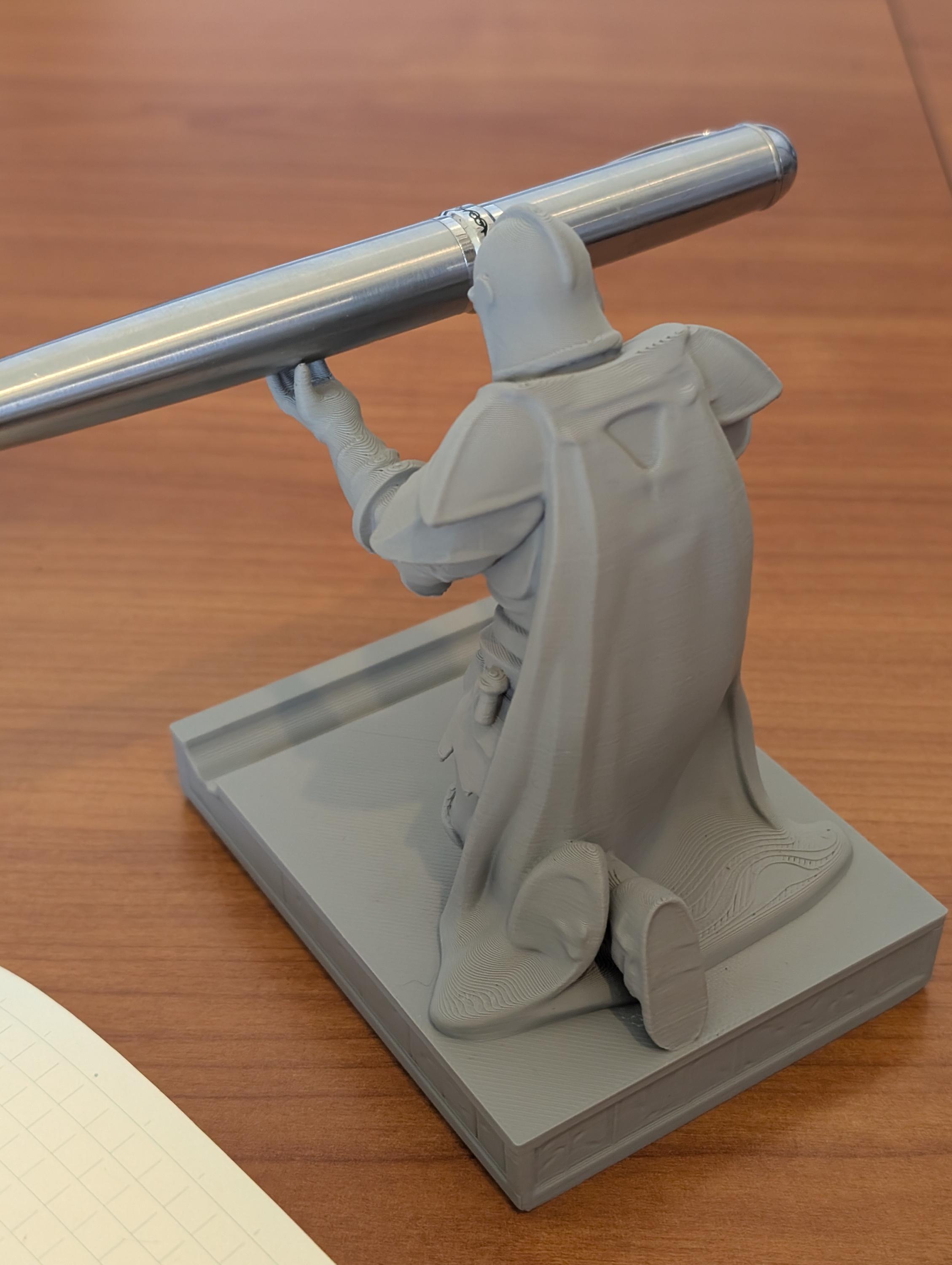 Kneeling Medieval Knight Pen and Business Card Holder - Etsy