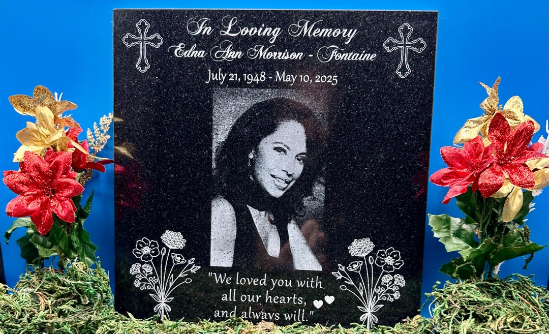 Deluxe Human Memorial, Headstone, Gravestone, Personalized, Custom ...