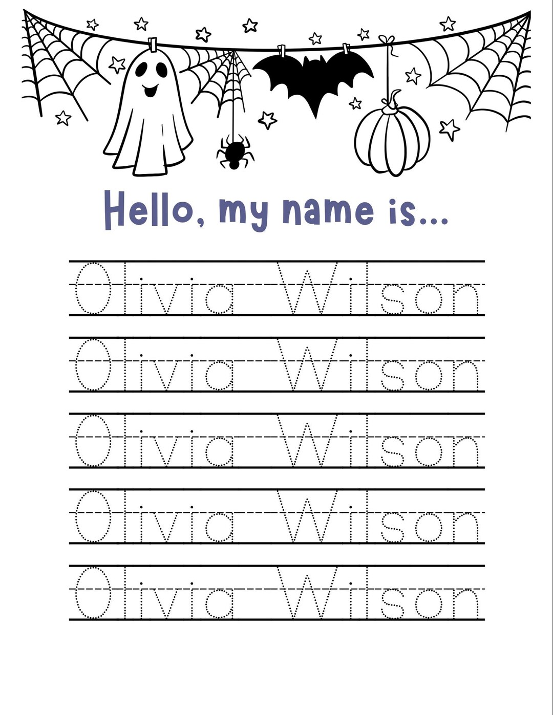 Handwriting Practice Png, Name Tracing Png, Preschool Worksheet. - Etsy
