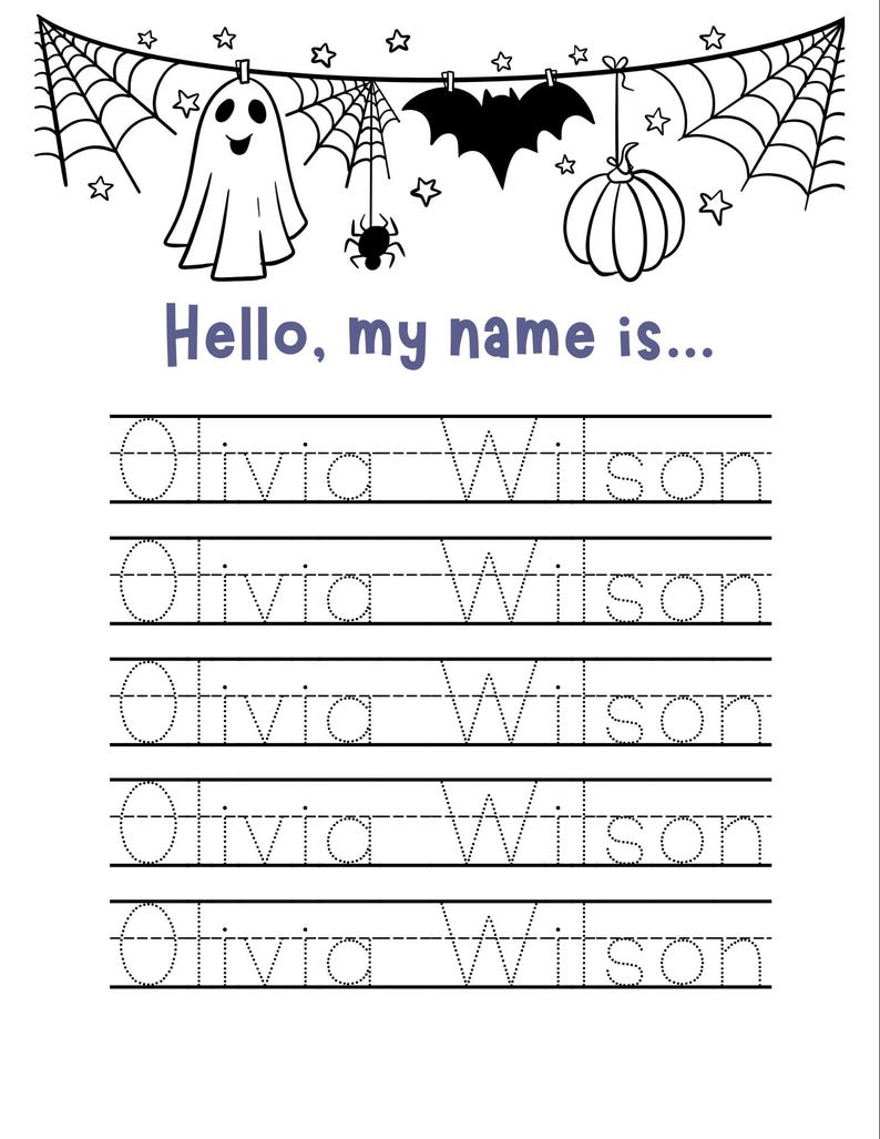Handwriting Practice Png, Name Tracing Png, Preschool Worksheet. - Etsy