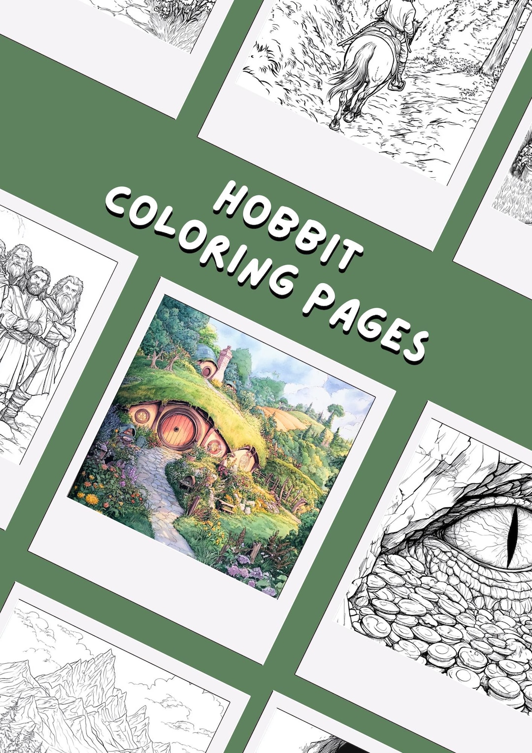 18 Page Hobbit Coloring Pages / Coloring / Adult and Kids Coloring Book ...