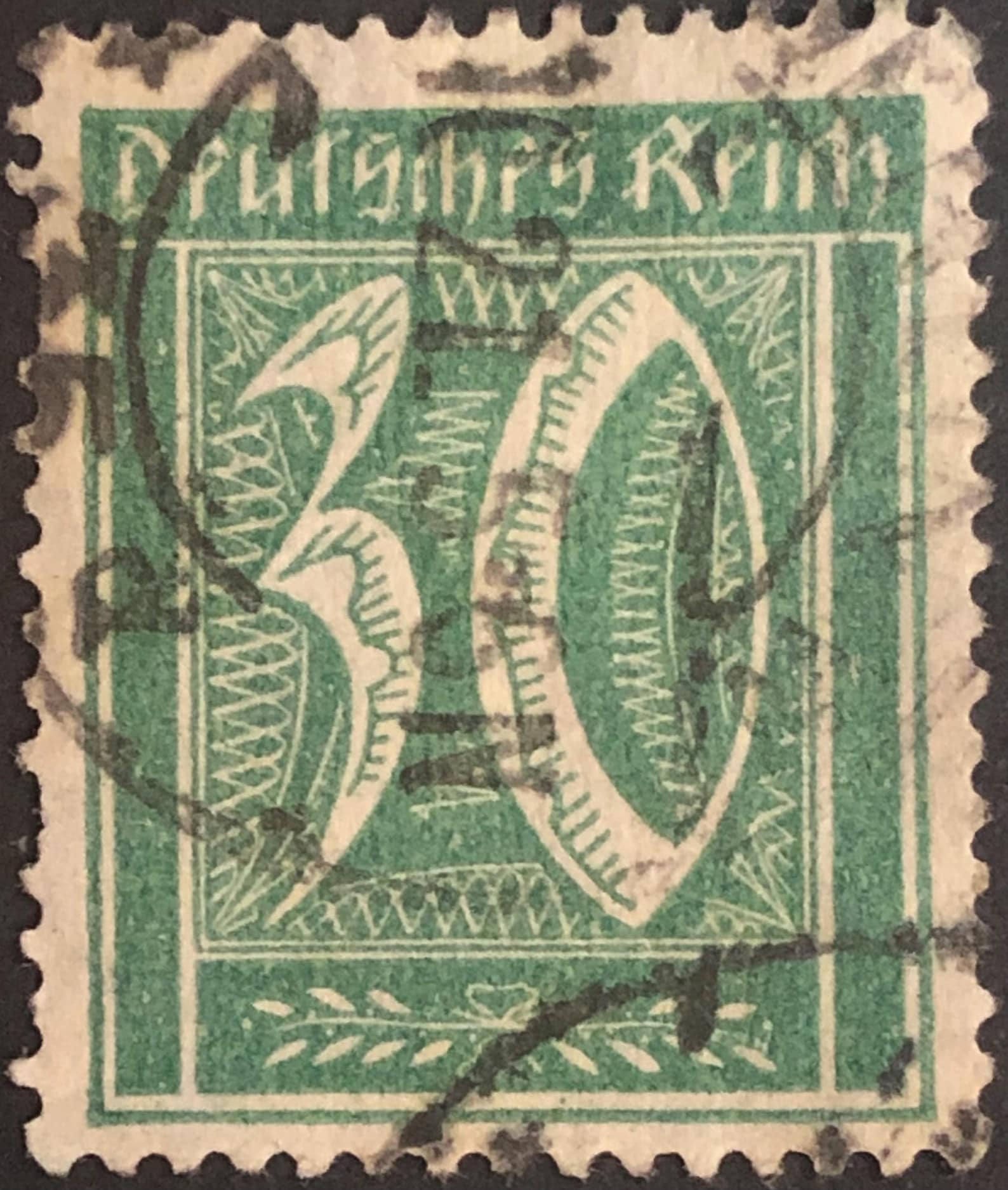 30 Reich Deutsche Stamp , Postage Ad2 Black Cancelled Used. - Etsy