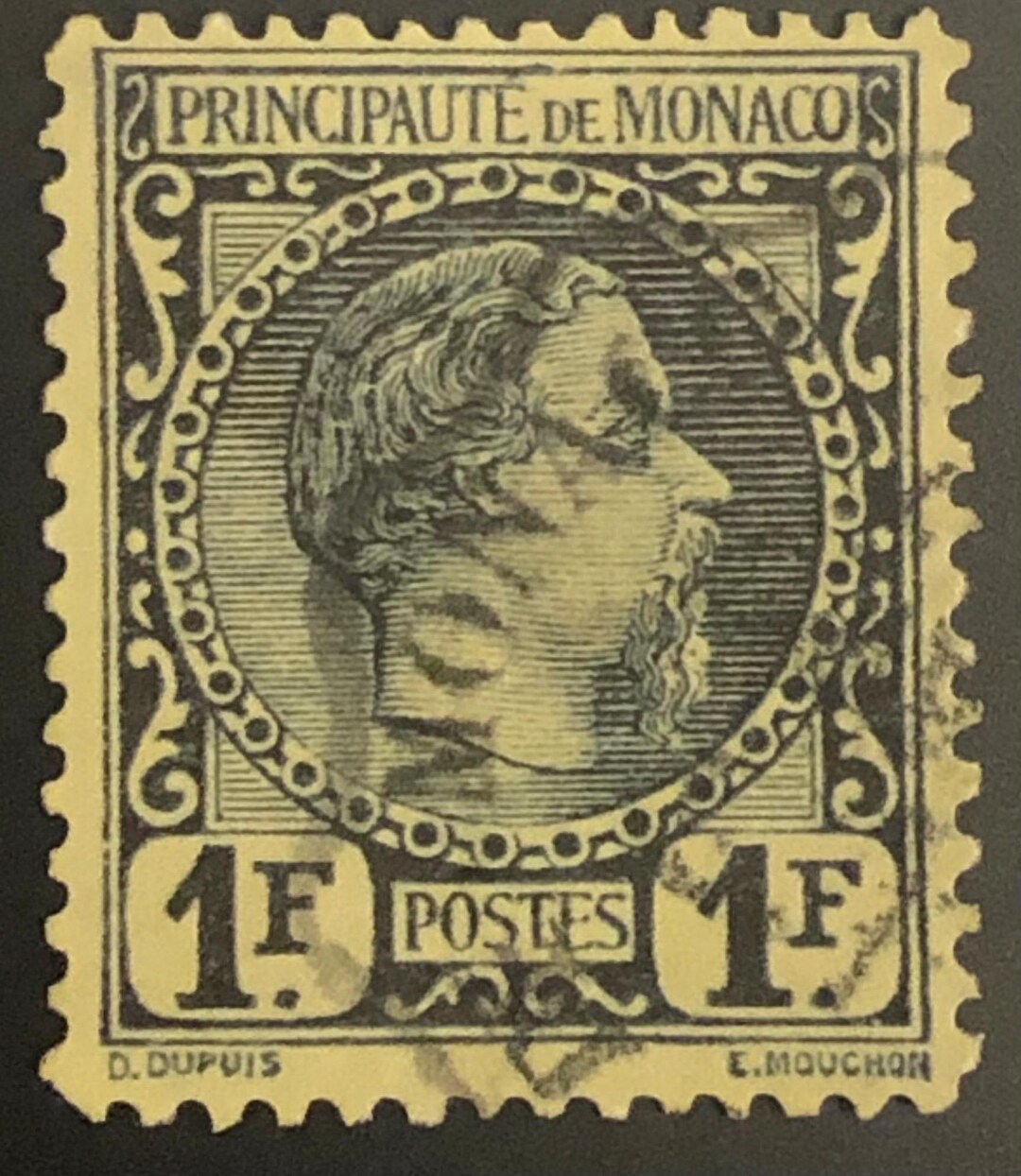 1fr France Stamps 1885, Rare Prince Charles, Yvert #9 Monaco Stamp, - Etsy