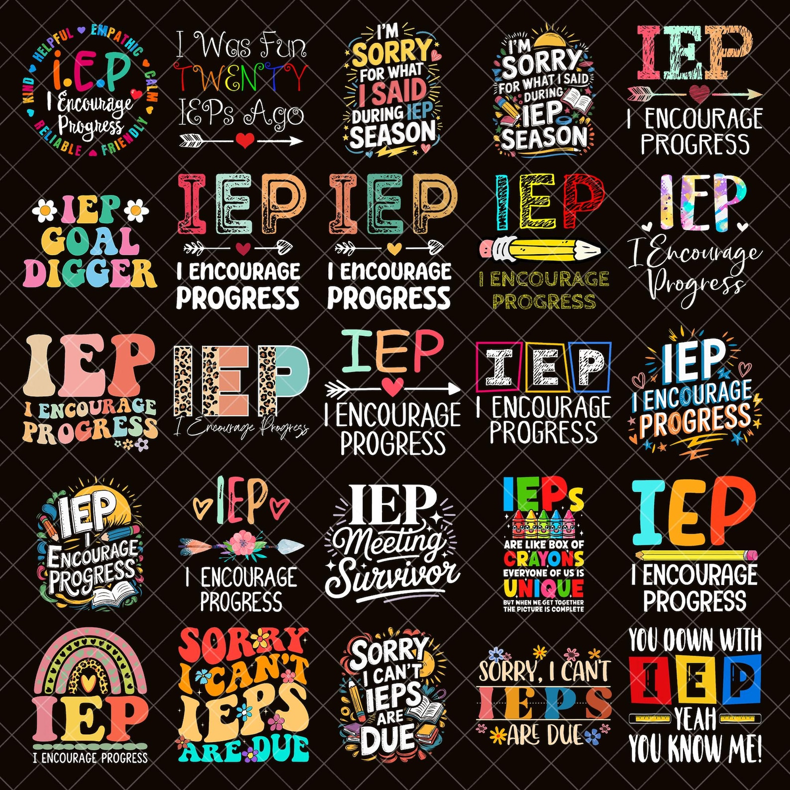 IEP Png Bundle, Special Education PNG, I Encourage Progress , Inclusion ...