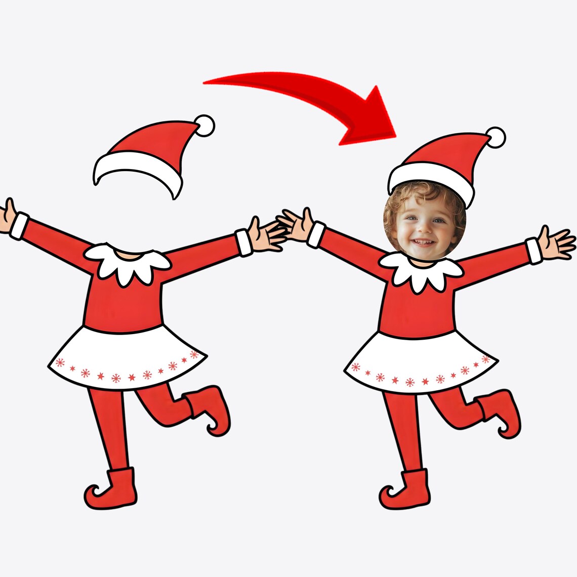 20 Holiday Elf Canva Templates, Custom Add Your Photo Christmas Elf ...