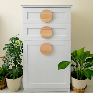 Extra Large Knobs, Giant Wood Knobs, Unfinished Wood Cabinet Knobs, Mid Century Modern Knobs ...