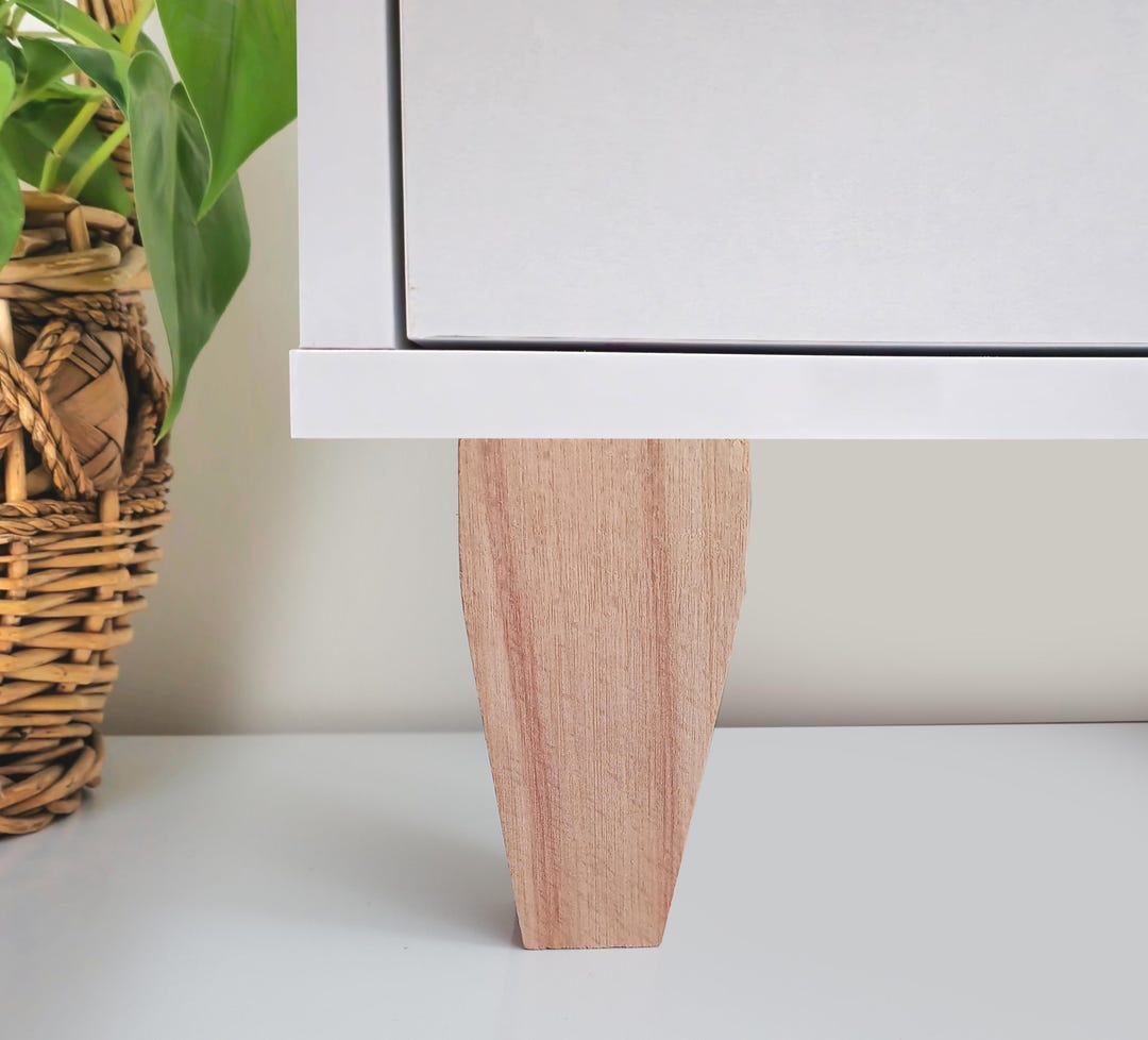 Natural Wood Tapered Furniture Legs: Kallax/besta Console Feet - Etsy ...