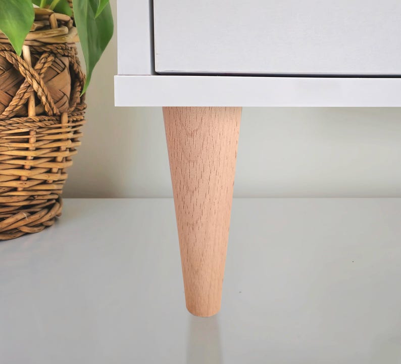 Tapered Wood Legs, Natural Wood Furniture Feet, Ikea Kivik Sofa Legs ...