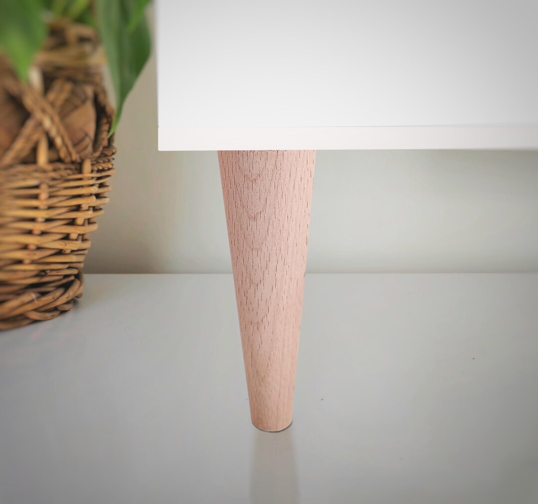 Tapered Wood Legs, Natural Wood Furniture Feet, Ikea Kivik Sofa Legs ...