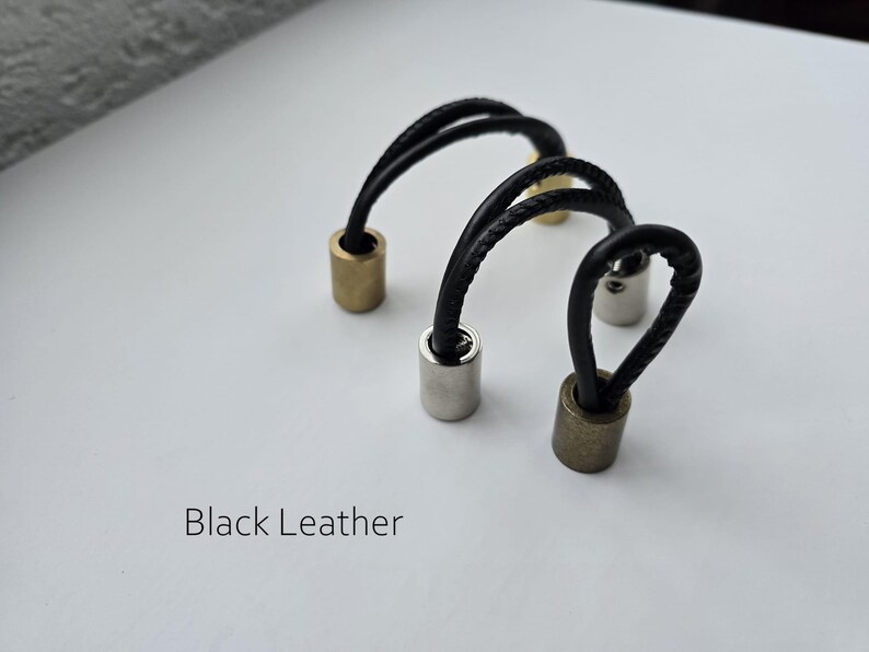 Leather Drawer Pull - Boho Cabinet Handle - Upcycled Furniture: Braided ...