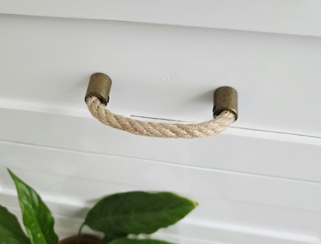 Rope Drawer Pulls: Antique Bronze Nautical Cabinet Handles, Navy Blue ...