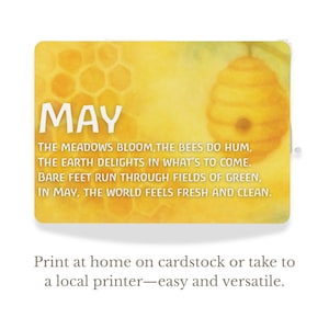 Waldorf Seasonal Verse Cards by Month, Digital Cards, Homeschool ...