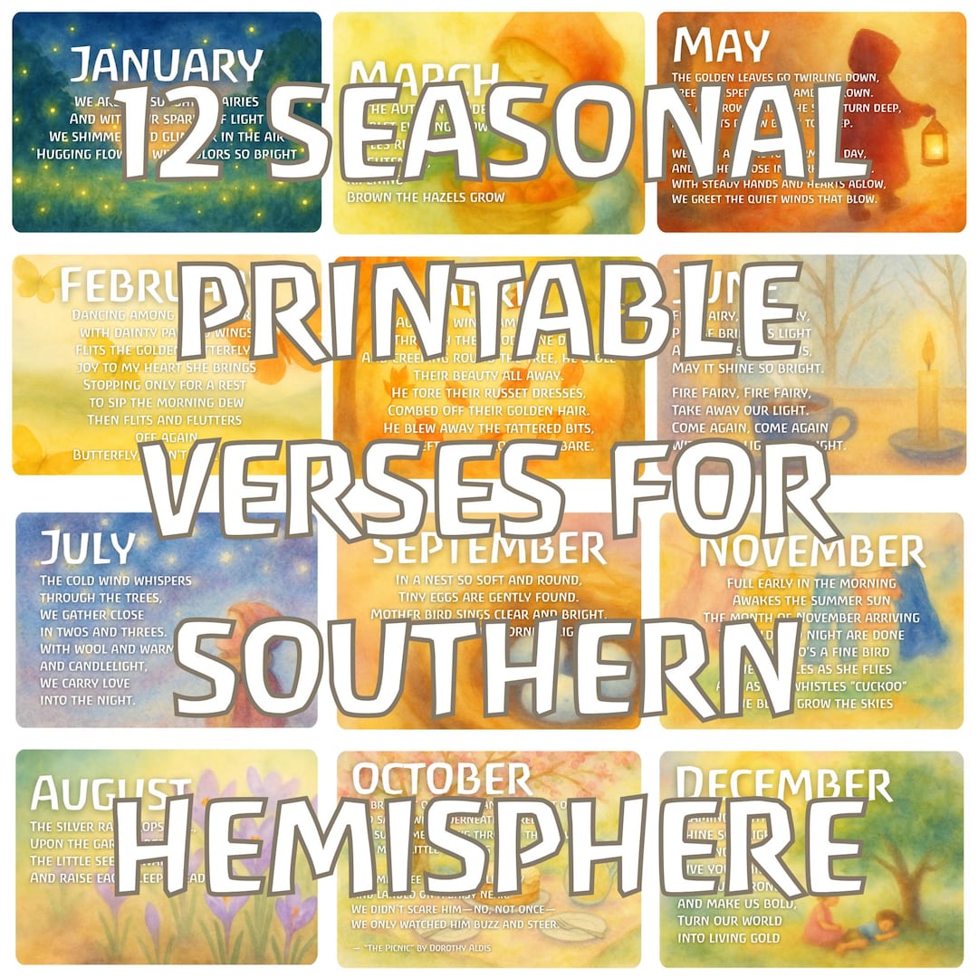 Southern Hemisphere Waldorf Verse Cards: Seasonal Table Decorations ...