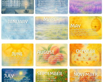 Waldorf Inspired Seasons Cards Digital Download Printable Spring Summer ...