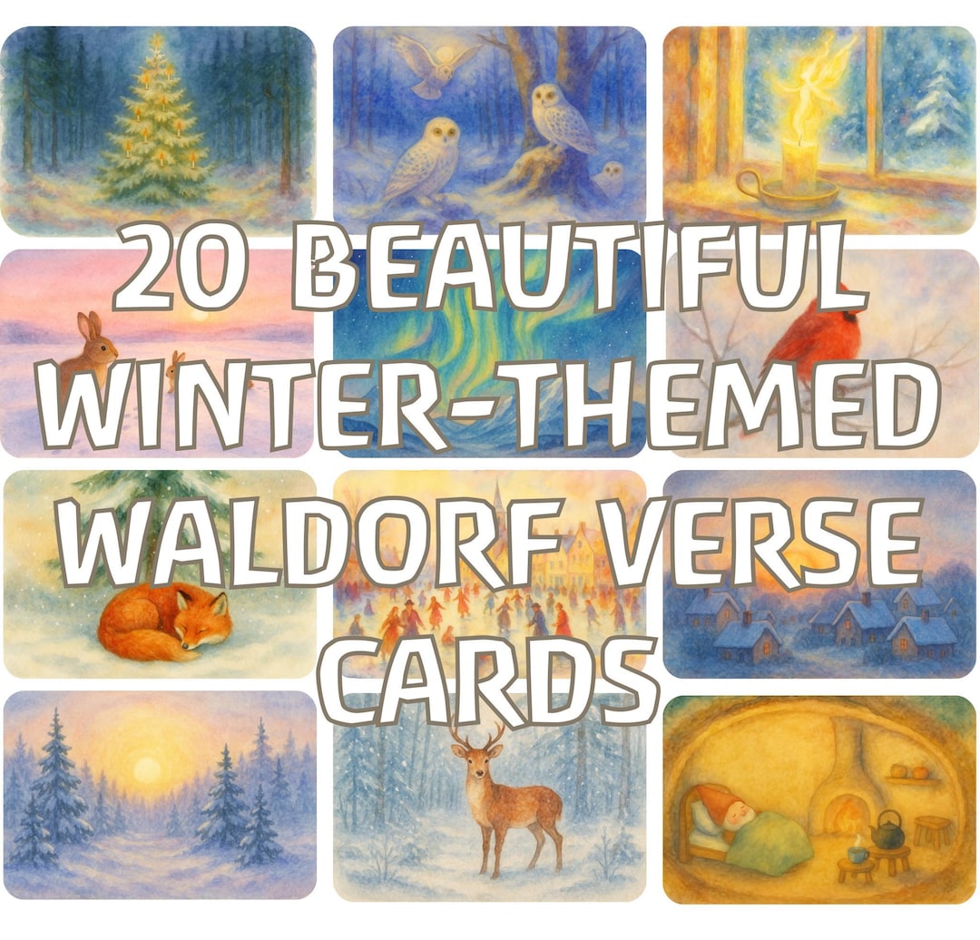 Winter Verse Cards | Winter Solstice Prints | Waldorf Curriculum | Yule ...