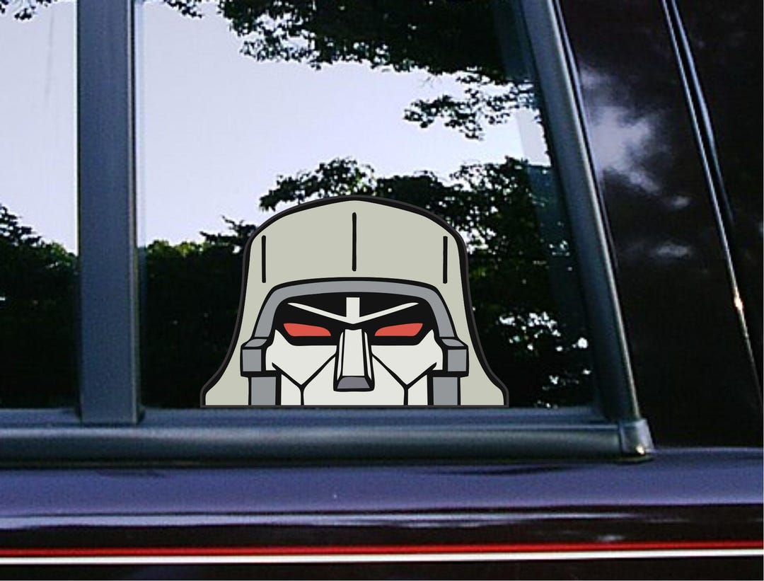Megatron Peeker Peeking Sticker Car Decals Waterproof Weatherproof ...