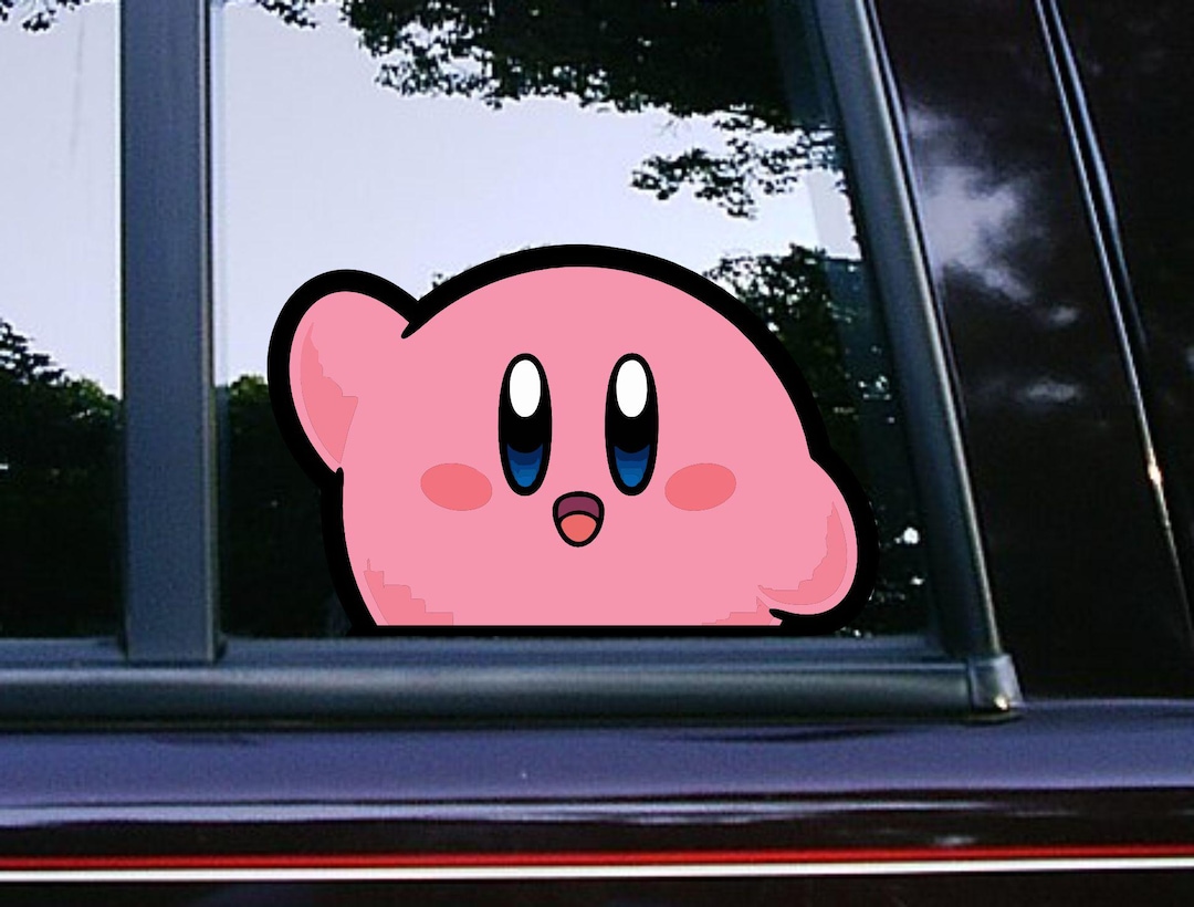 Cute Kirby Wave Peeker Peeking Sticker Car Decals Wall Decor Bumper ...