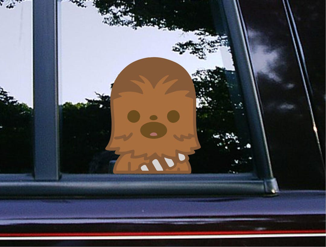 Chibi Chewbacca Peeker Peeking Cute Stickers Car Decals Waterproof ...