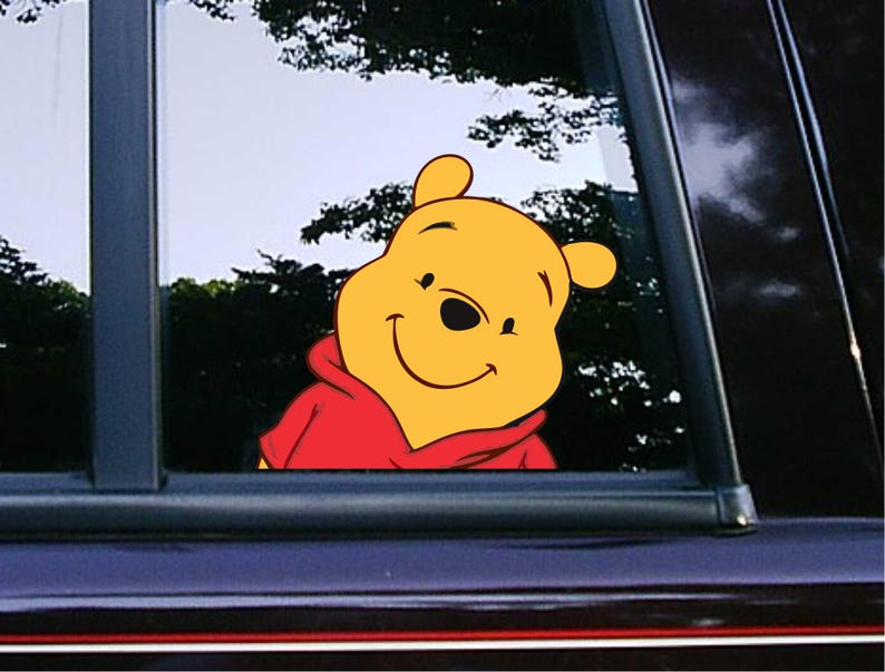Winnie the Pooh Tilt Head Peeker Peeking Car Decals Wall Art Decor ...
