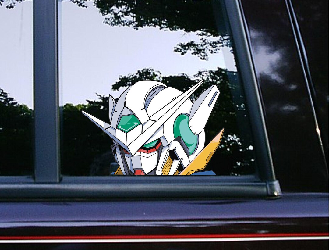 Exia Peeker Peeking Sticker Car Decals Laptop Bumper Stickers Anime ...