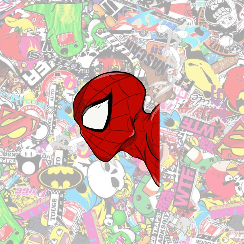 Spider Man Side Peeker Peeking Sticker Car Decals Waterproof ...