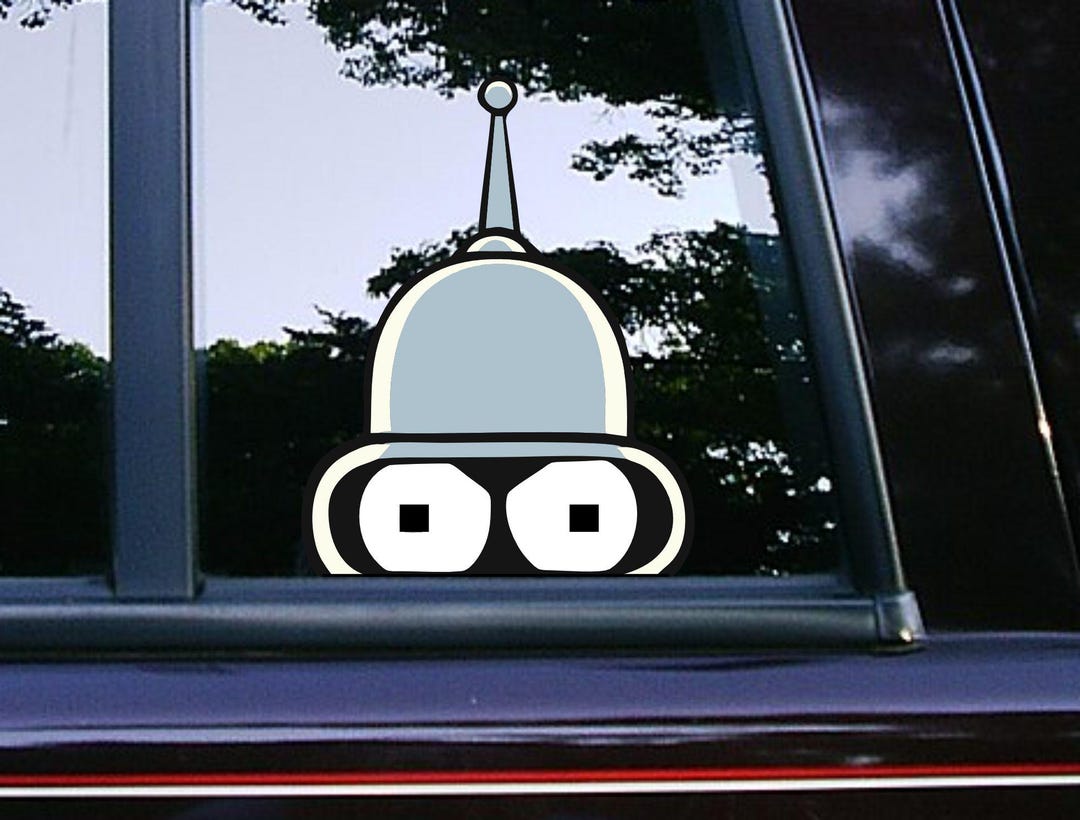 Bender Peeker Peeking Peekabo Car Decals Laptop MacBook Bumper Stickers ...