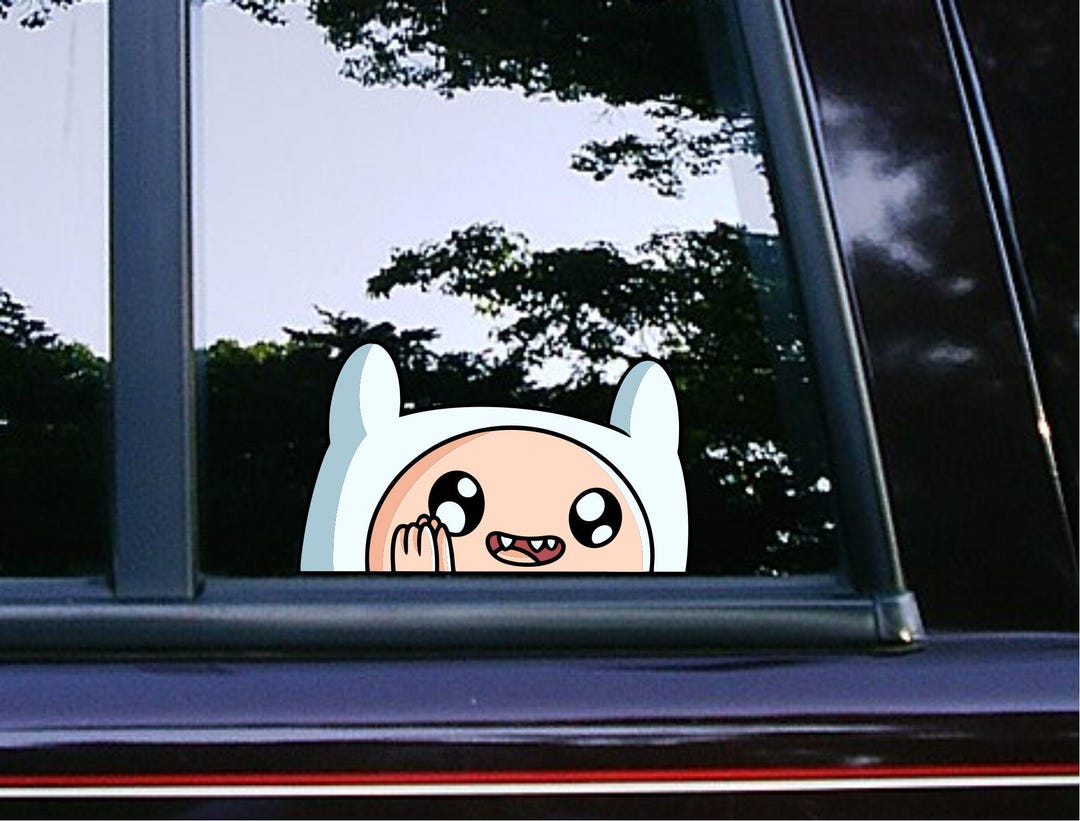 Cute Finn Peeker Peeking Sticker Car Decals Wall Decor Bumper Stickers ...