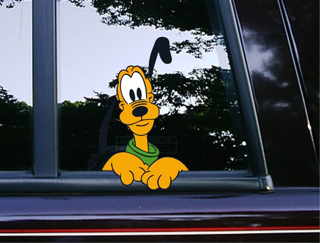 Cute Pluto the Dog Peeker Peeking Car Decals Wall Decor Cartoon ...