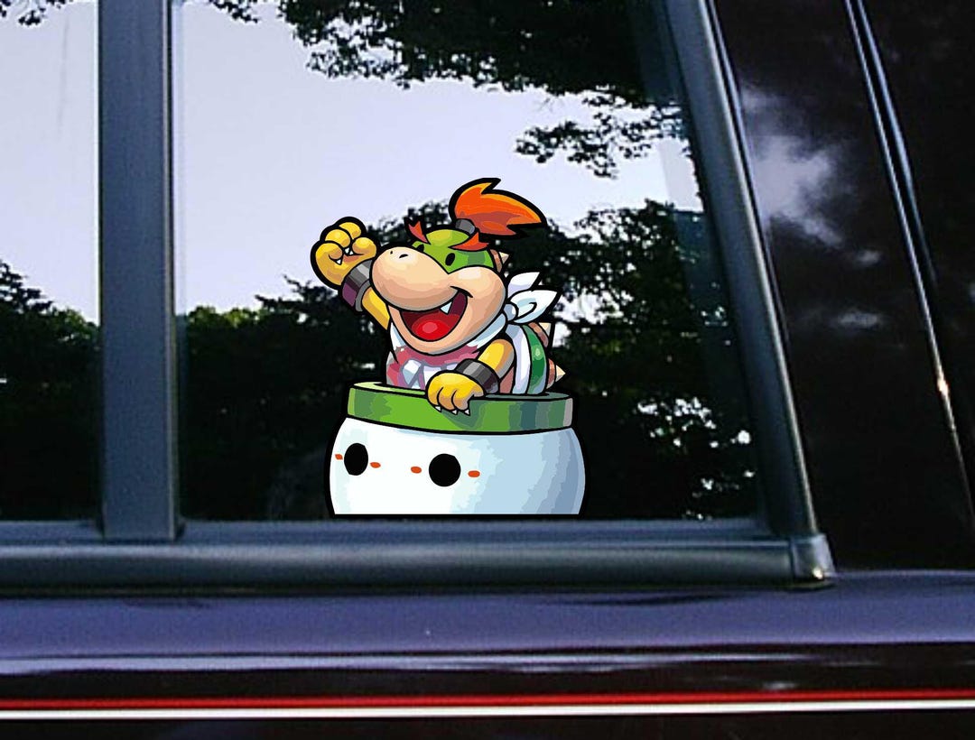 Bowser Koopa Jr. Peeker Peeking Sticker Car Decals Waterproof ...