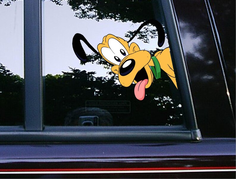 Goofy the Dog Side Peeker Peeking Sticker Car Decals Waterproof ...