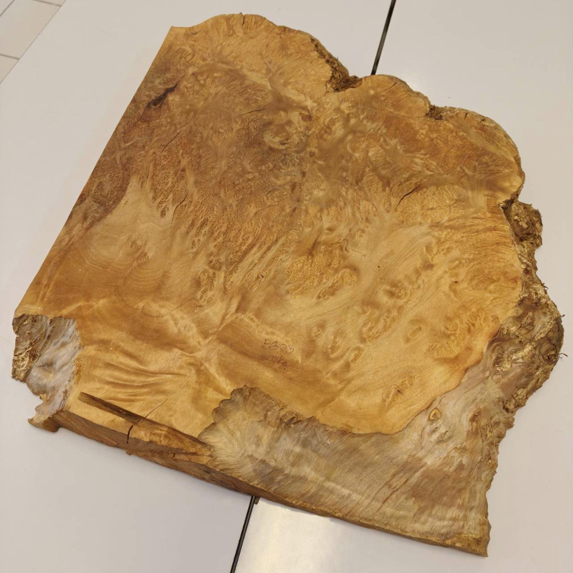 Crepe Myrtle Live Edge Slab Exotic Wood Epoxy Resin Table Top 20"x23"x2 ...
