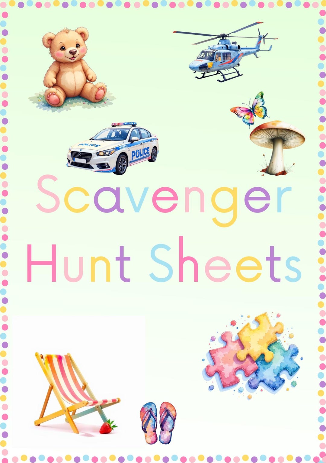 Printable Scavenger Hunt Sheets || Kids Scavenger Hunt || Game ...
